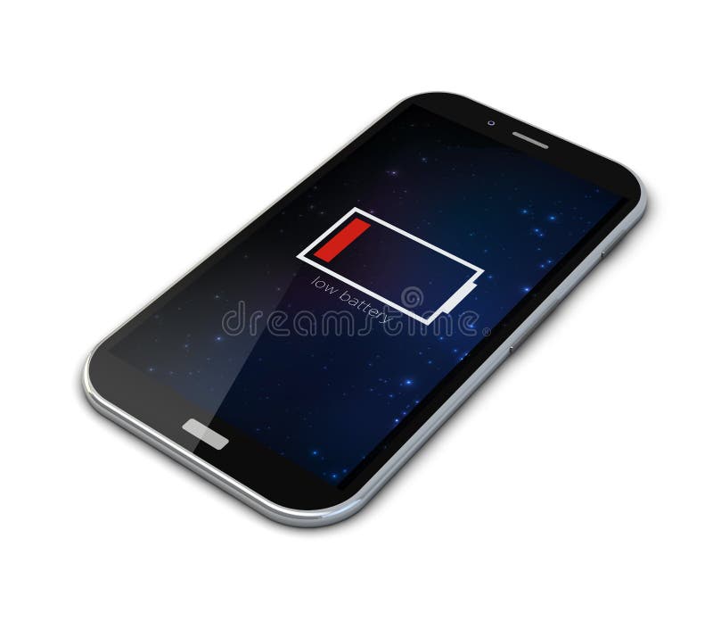 Low battery cell phone stock image. Image of mobile, cell - 53258563