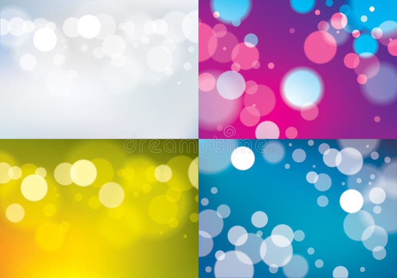 Out of Focus Blurred Lights Backgrounds. Bokeh Effect Textures Stock ...