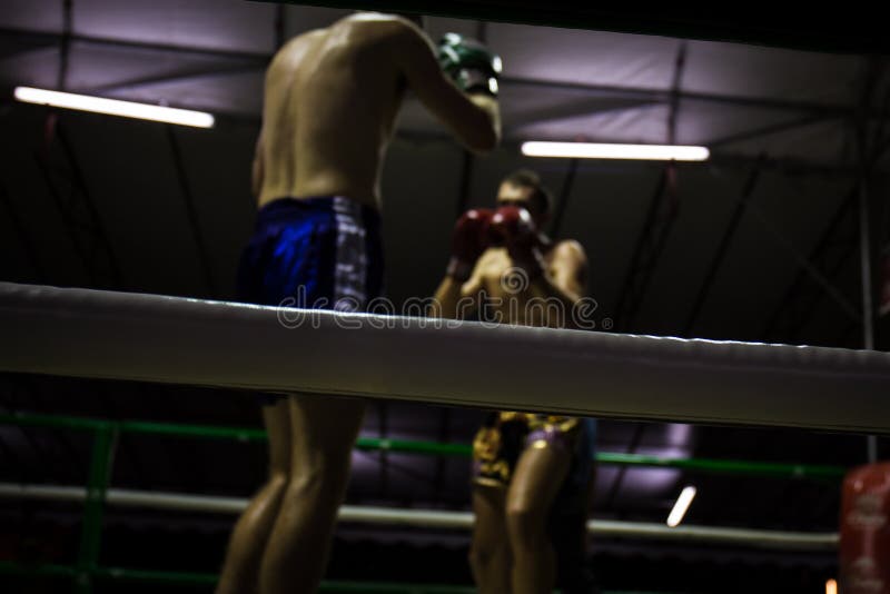 Out of Focus of Boxing, Low Key Stock Image - Image of athlete, combat ...