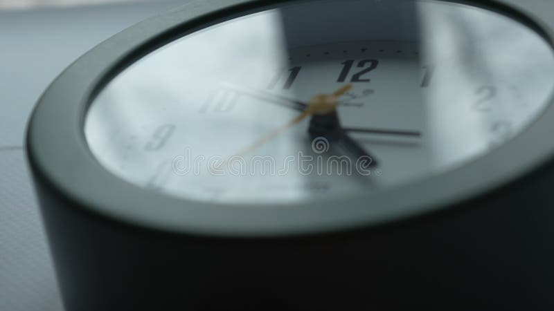Out of Focus Clock with Hands Moving Backwards Stock Footage - Video of ...