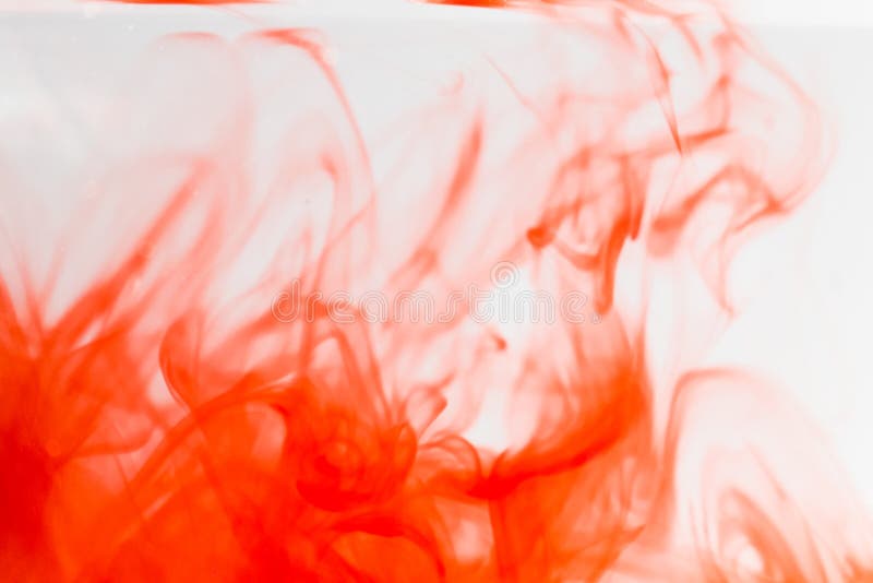 Out of Focus Red Ink Drop in Clear Water Stock Image - Image of cloud ...