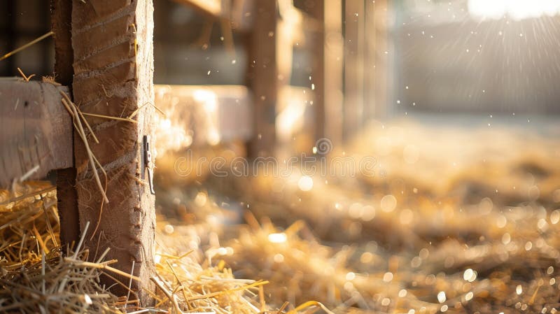 Out of Focus Stable with Horses in the Background and a Soft Country ...