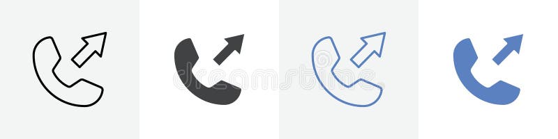 Out Going Call Icon Vector Set Use for Web Ui or App Stock Vector ...