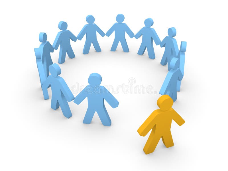 Leaving the Circle stock illustration. Illustration of cartoon - 1852940