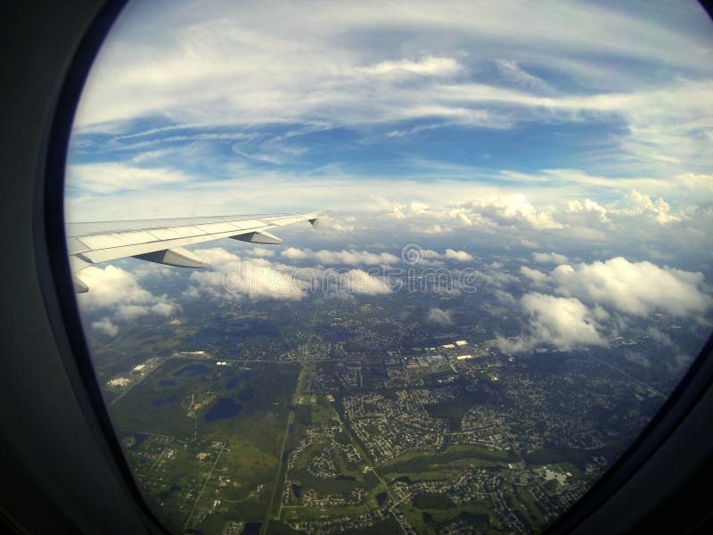 Out jet window stock photo. Image of looking, clouds - 87747236