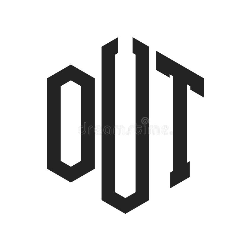 OUT Logo Design. Initial Letter OUT Monogram Logo Using Hexagon Shape ...