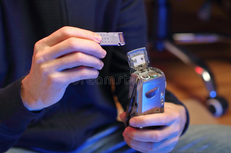 Out a Memory Card from an Old Compact Camera Stock Photo - Image of ...