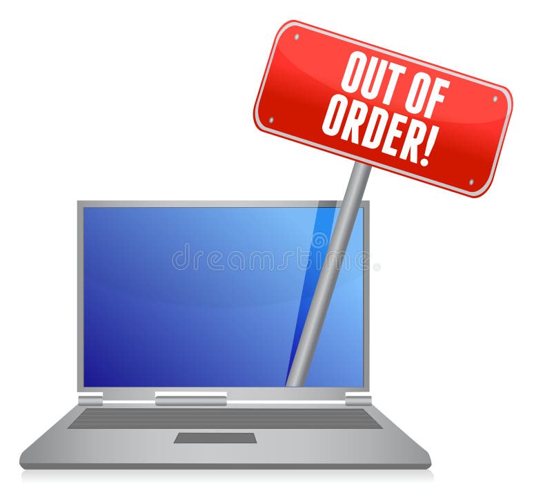 Out of Order stock illustration. Illustration of accident - 22538606