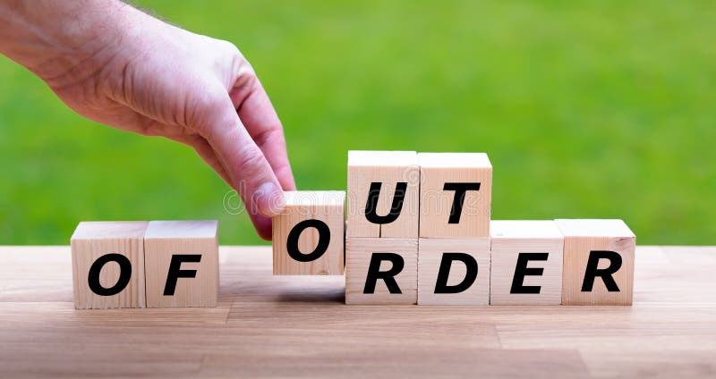 Out of order sign stock image. Image of construction - 131588039