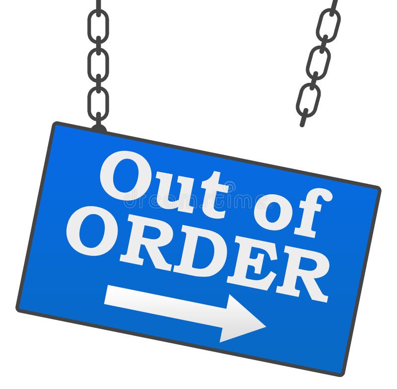 Out of Order Signboard stock illustration. Illustration of arrow - 49742428