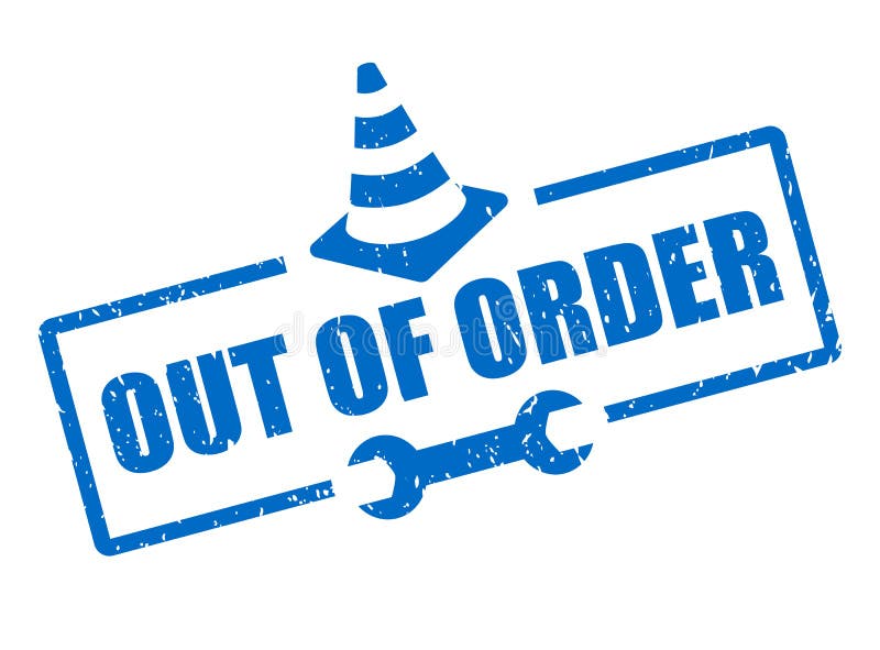 Out of order vector sign stock vector. Illustration of problem - 161717676
