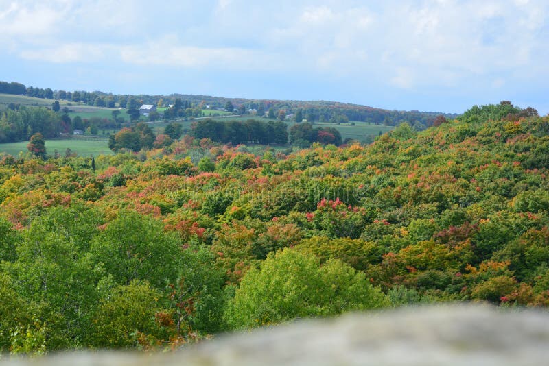 Out Over the Cliff in the Fall Stock Image - Image of flat, colours ...