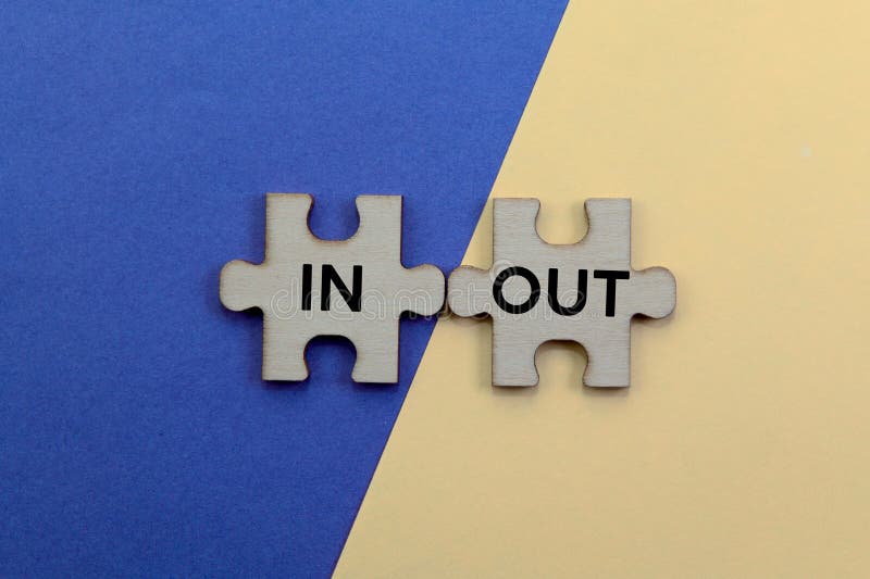 In or Out Puzzle Choice stock photo. Image of cognitive - 331621282