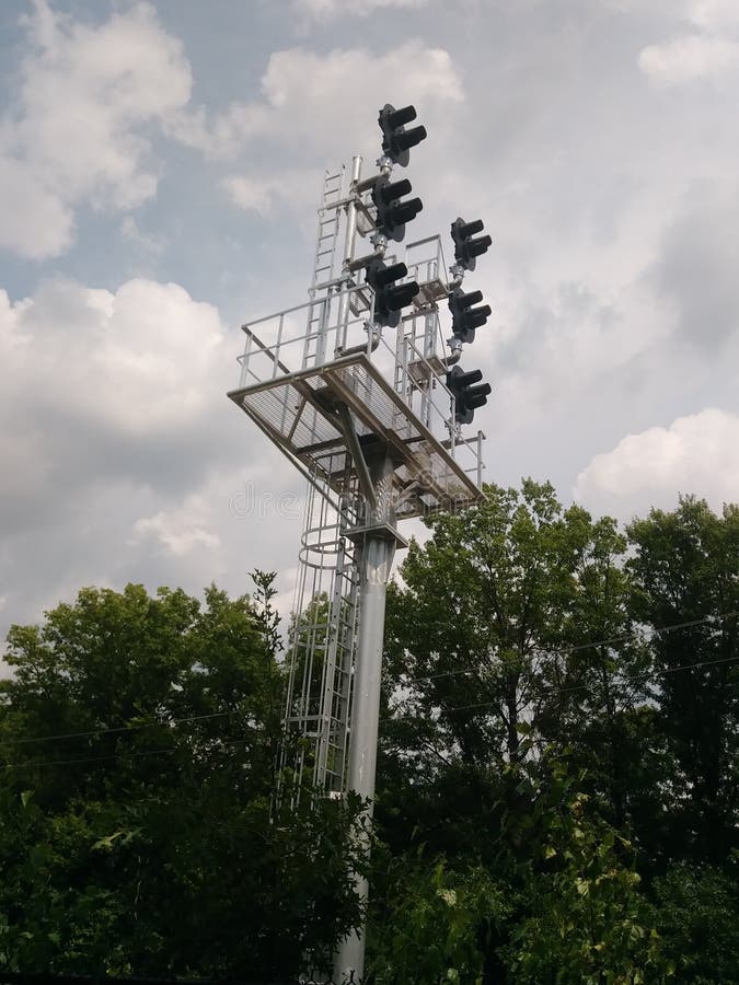 Train signal stock photo. Image of metal, signal, railroad - 123420686