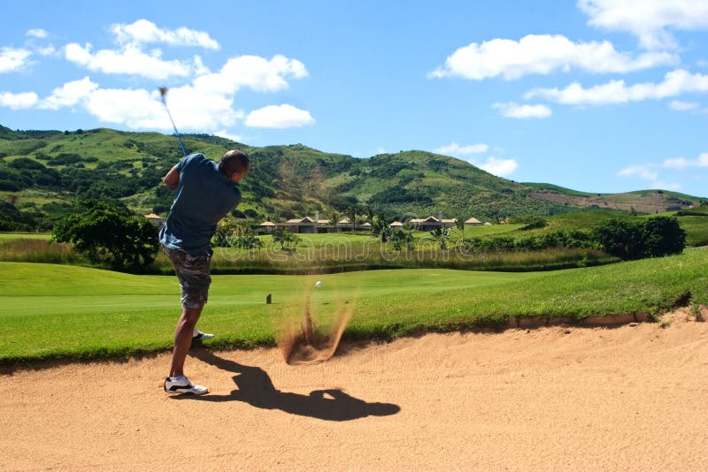 Out of the sand trap stock photo. Image of hole, shaft - 13916186