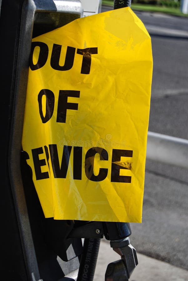 Out of Service stock image. Image of sign, plastic, station - 5303497