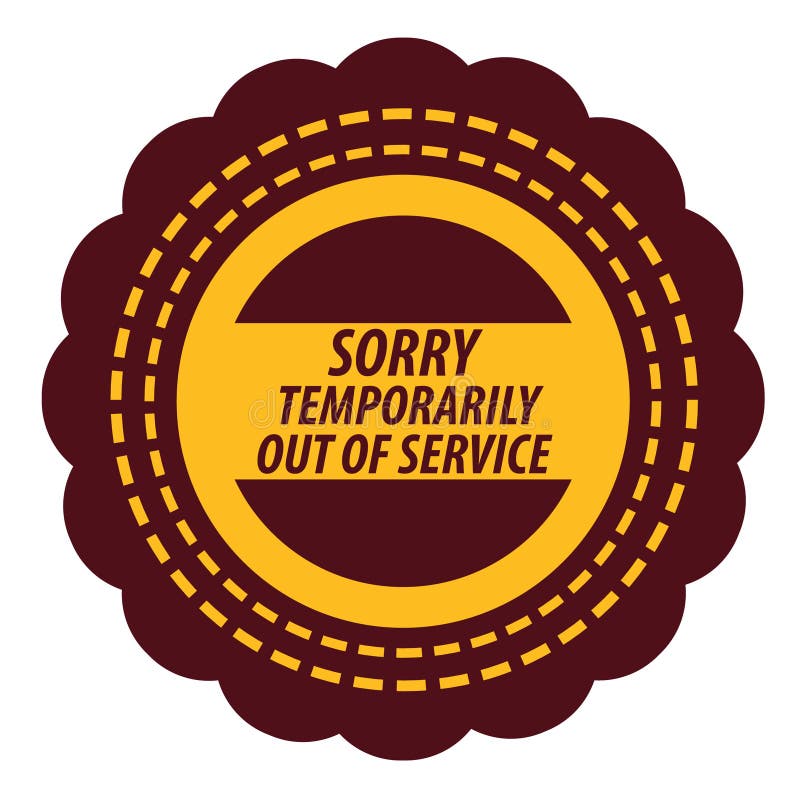 Out of Service Label. Vector Illustration Decorative Design Stock ...