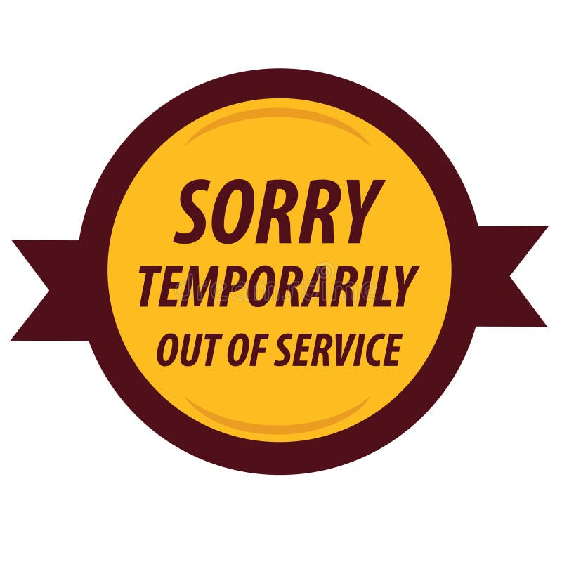 Out of Service Label. Vector Illustration Decorative Design Stock ...