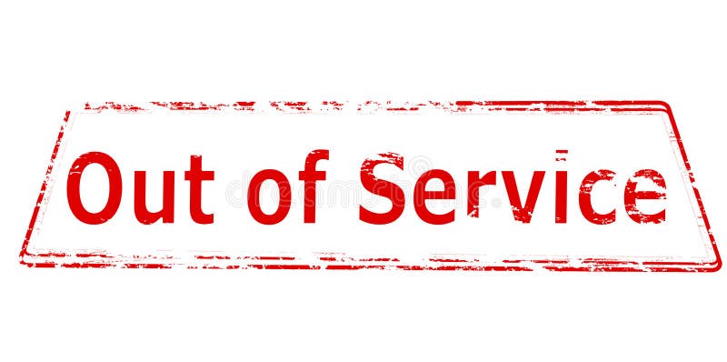 Stamp with Text Out of Service Stock Illustration - Illustration of ...