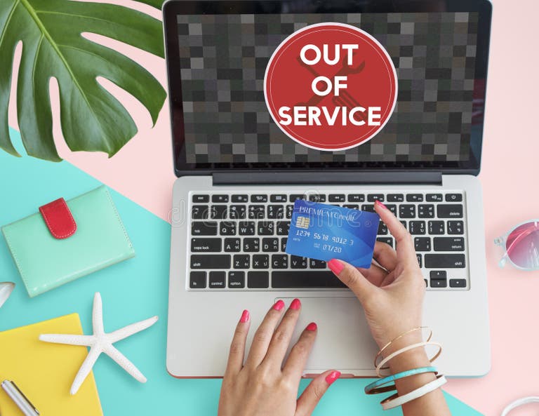 Out of Service Sign Graphic Concept Stock Photo - Image of online, leaf ...