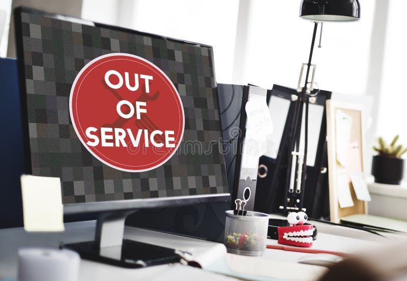 Out of Service Sign Graphic Concept Stock Photo - Image of system ...