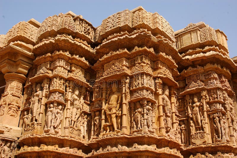 Out Side View of a Indian Temple. Stock Image - Image of architecture ...