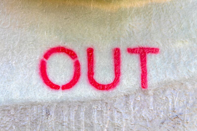 Out Stencil Sign stock image. Image of letters, surface - 226949765