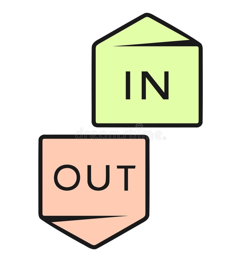 In and out symbols stock illustration. Illustration of next - 333201114