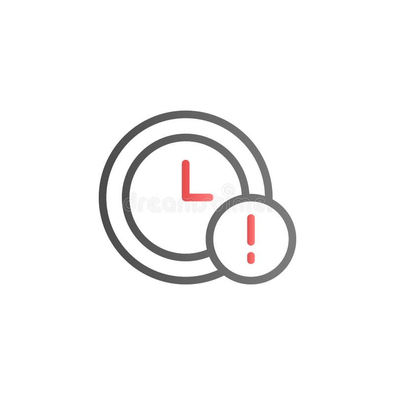 Out of Time Color Gradient Vector Icon Stock Illustration ...