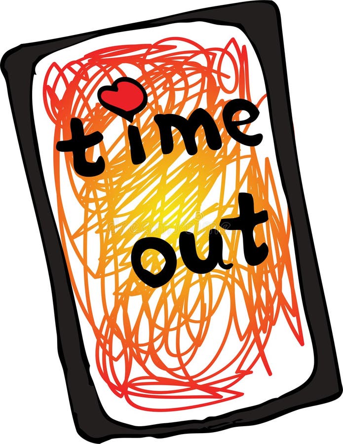 Out Time Font on the Phone Screen Vector Illustration, Isolate ...