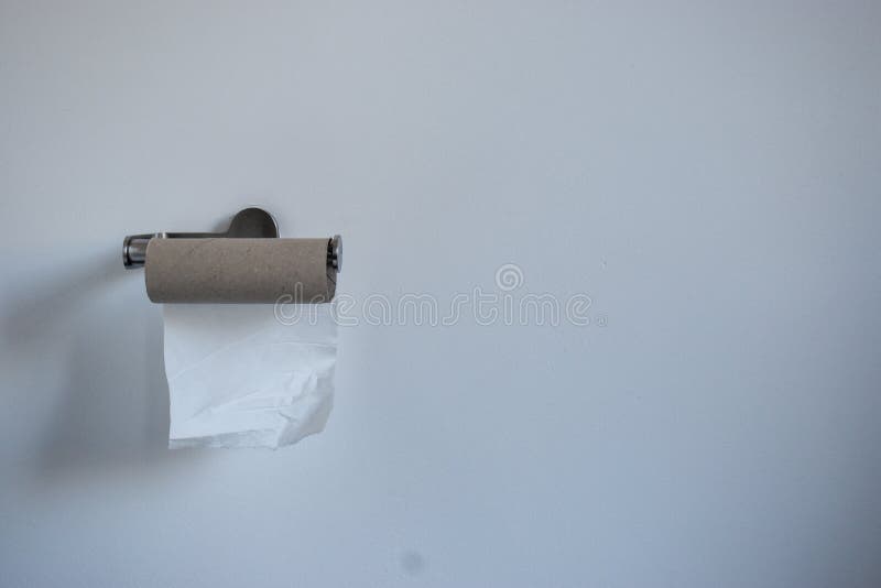 Out of Toilet Paper. Toilet Paper Panic Buying, Hoarding Concept Stock ...