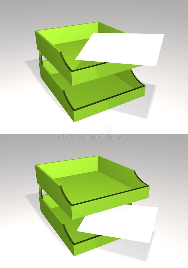 In-Out-trays stock illustration. Illustration of illustrations - 2091847