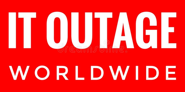 It Outage System Crash Article News Header Illustration Stock ...