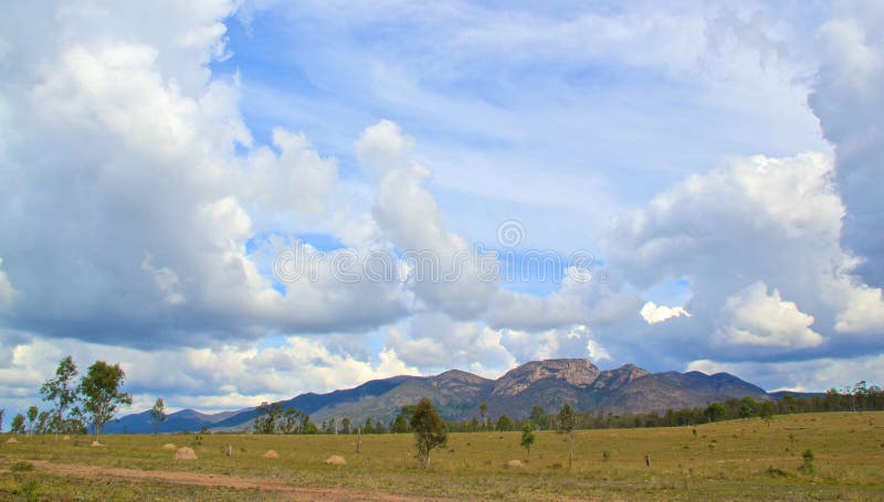 Outback Landscape stock image. Image of range, cloudy - 64653201