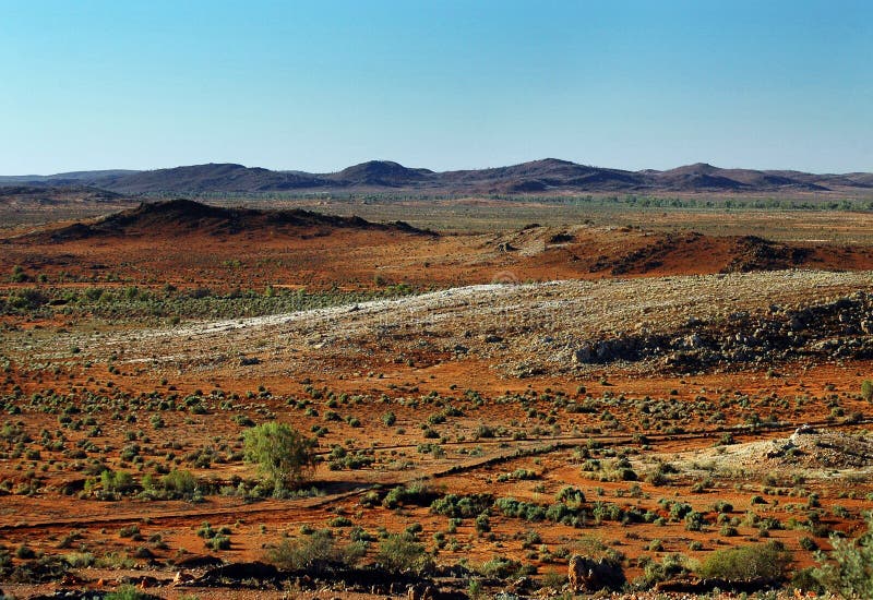 Outback Landscape Near Broken Hill, Australia Stock Image - Image of ...