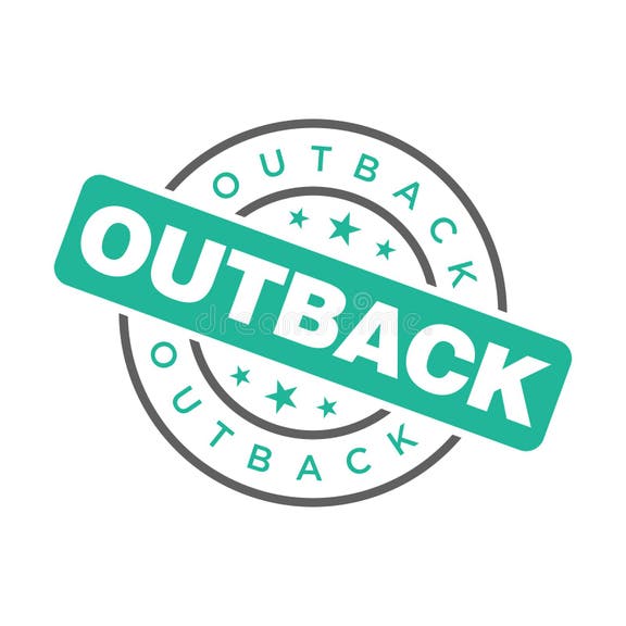 Outback Letter Rubber Stamp Vector Design Template Stock Vector ...