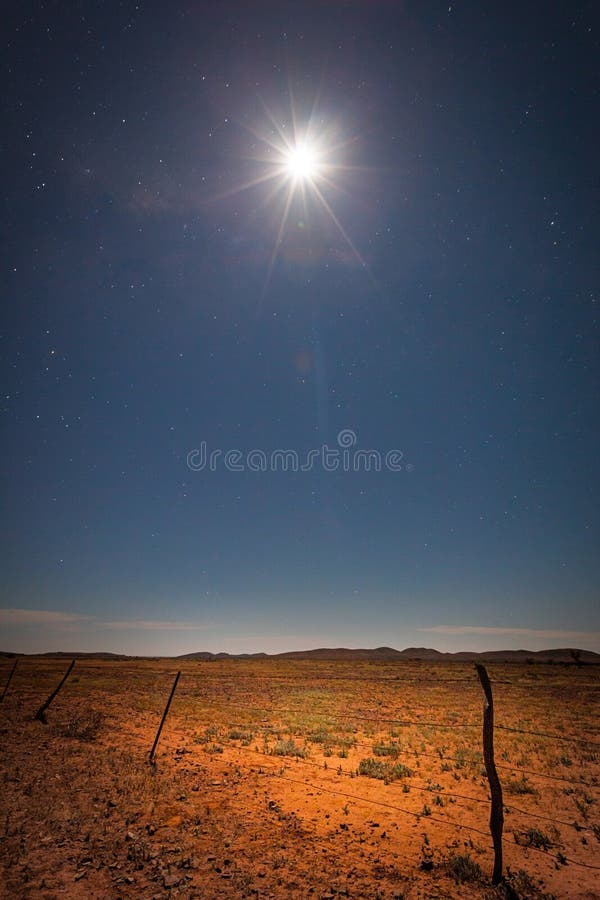 Moon Over Australian Outback Stock Photos - Free & Royalty-Free Stock ...