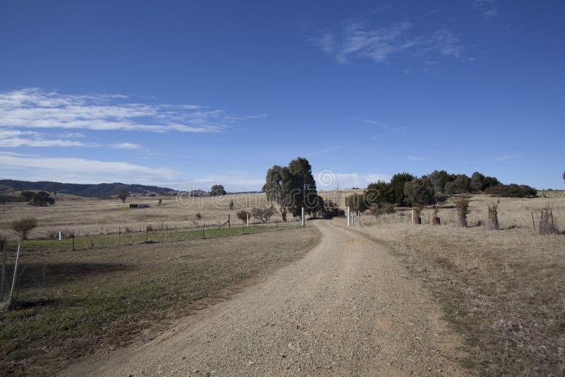 Outback road stock image. Image of fences, outback, farm - 26777223