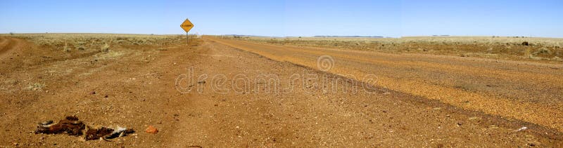 Outback road, australia stock image. Image of panorama - 65264621