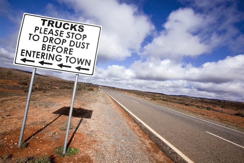 Outback Road Sign stock image. Image of desert, wales - 10300633