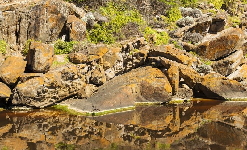 Rock Reflections in Lake stock image. Image of landscape - 19817947