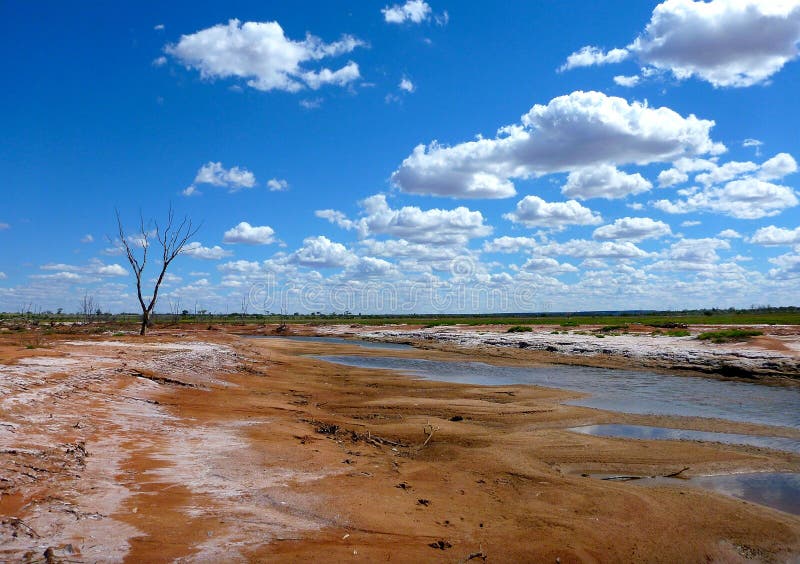 Outback salt lake stock photo. Image of lake, west, queensland - 30646808