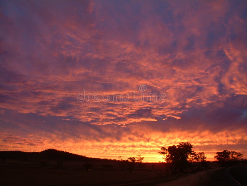 Outback Sunset stock image. Image of dust, romantic, particles - 480879