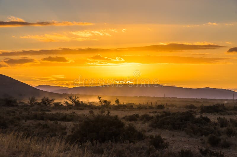Outback Sunset 2 stock image. Image of orange, landscape - 65285323