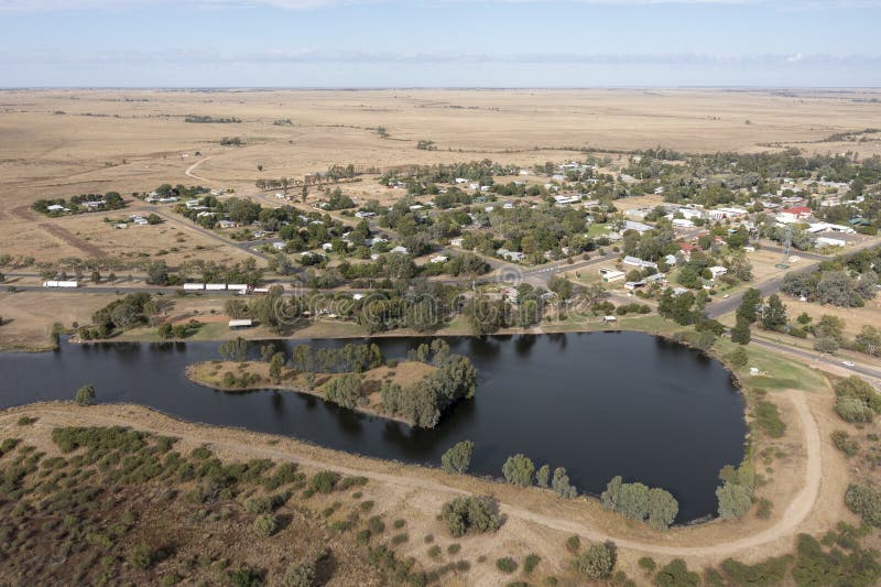 The outback town of Tambo stock image. Image of lake - 284539563