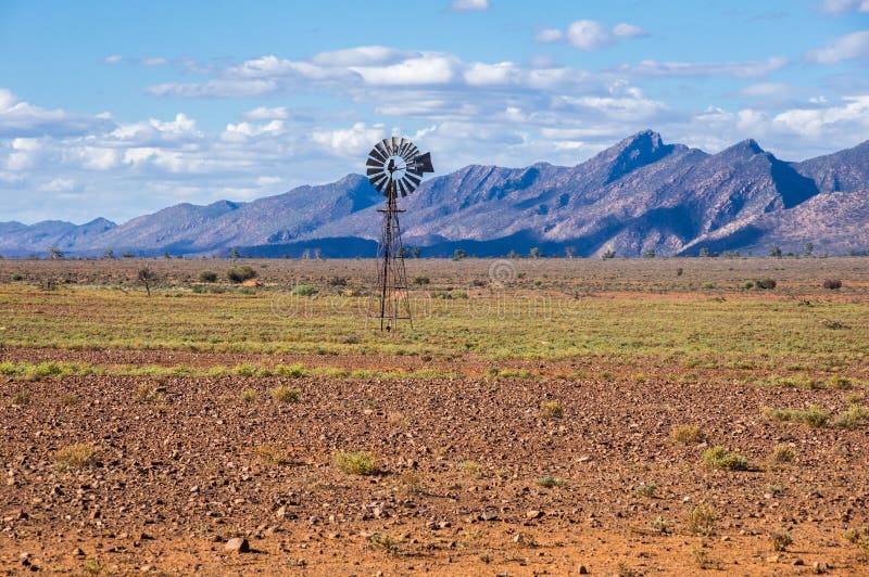 Outback Windmill stock photo. Image of outback, south - 67100614