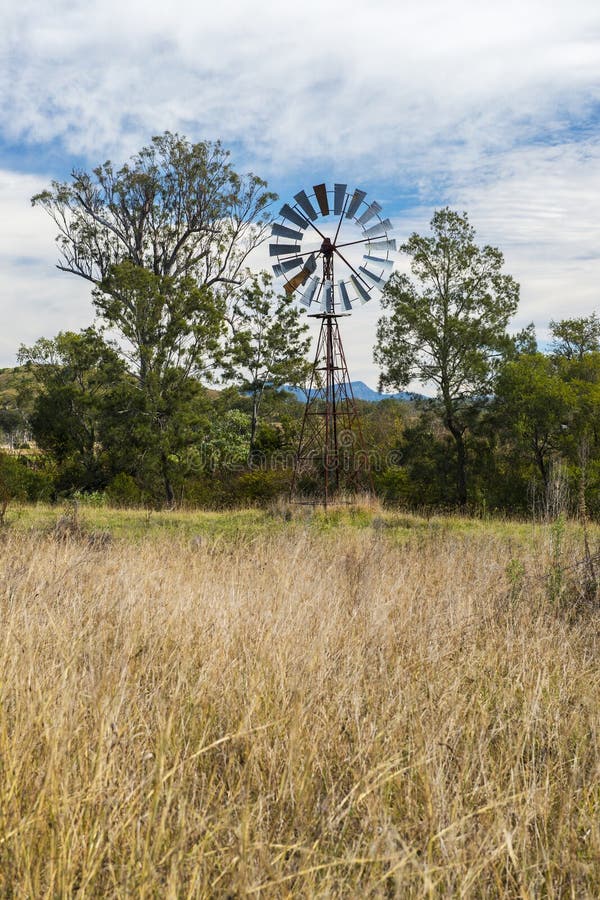 Outback Windmill in Queensland, Australia Stock Image - Image of ...