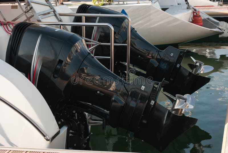 Outboard motorboat engines stock image. Image of propulsion - 3289025