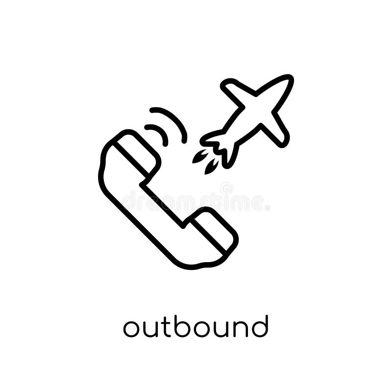 Outbound Icon. Trendy Modern Flat Linear Vector Outbound Icon on Stock ...