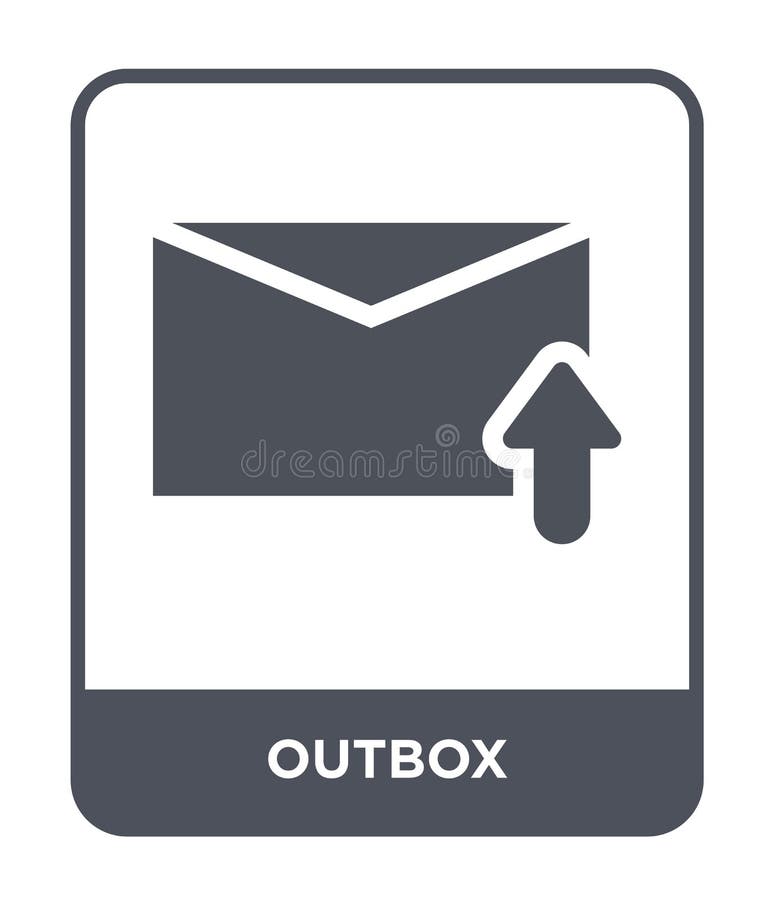 Outbox Icon in Trendy Design Style. Outbox Icon Isolated on White ...